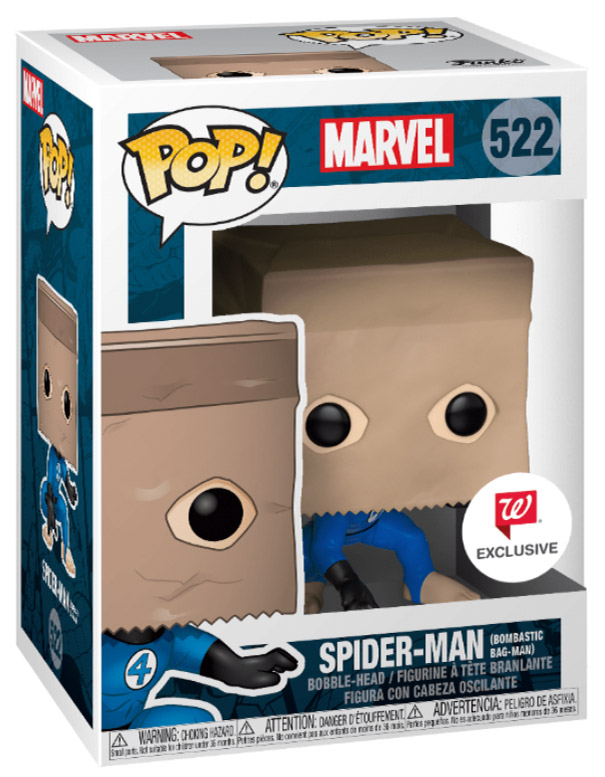 Figurine Pop Marvel Comics #522 pas cher : Spider-Man Bombastic Homme-Sac