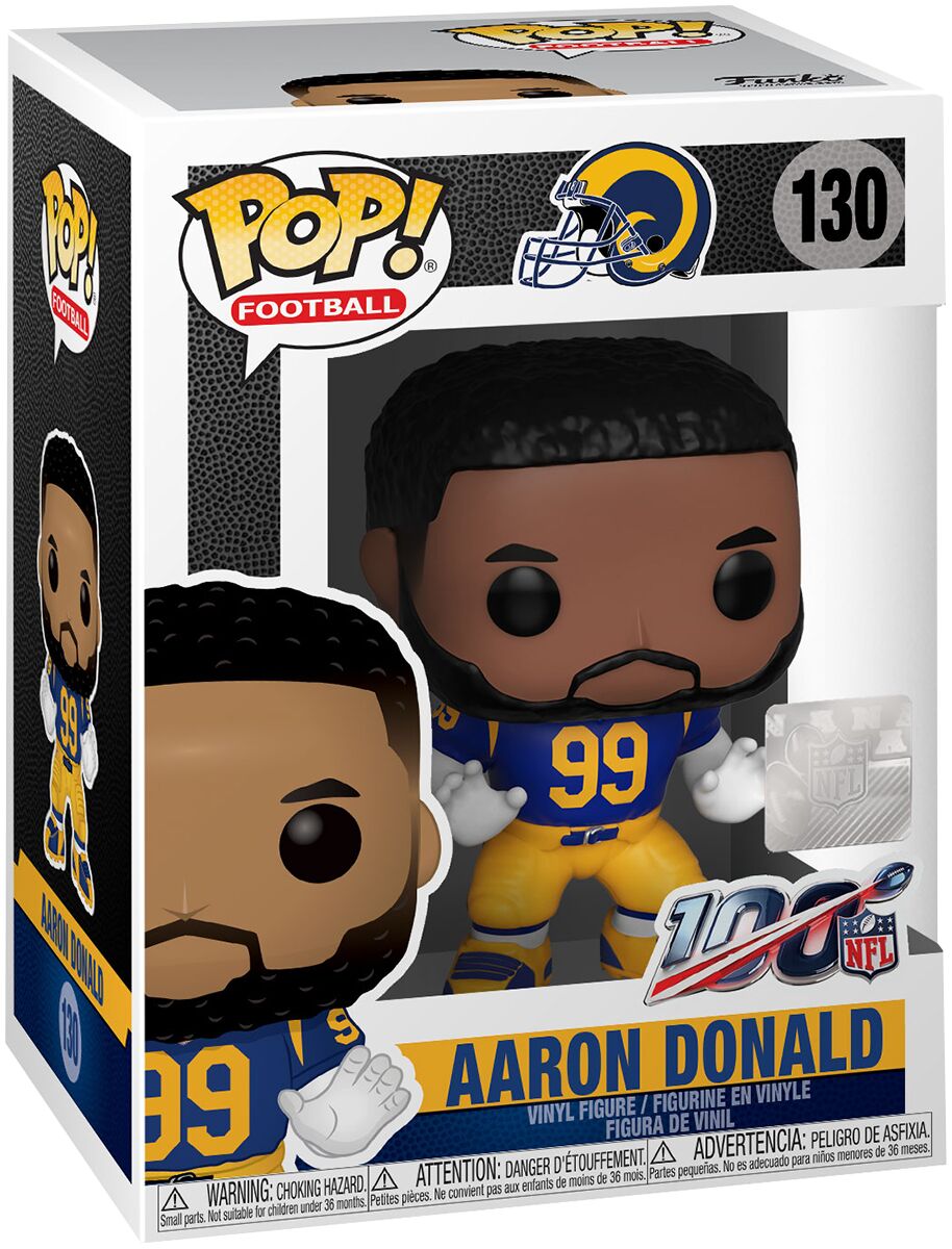 Figurine Pop NFL #130 pas cher : Aaron Donald - Los Angeles Rams