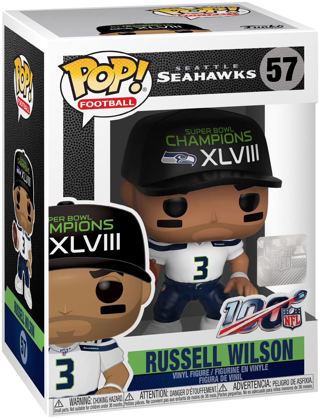 Figurine Pop NFL #57 pas cher : Russell Wilson