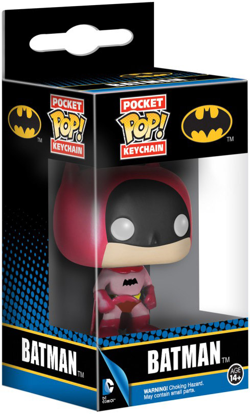 Figurine Pop Batman [DC] pas cher : Batman Rose - Porte-clés