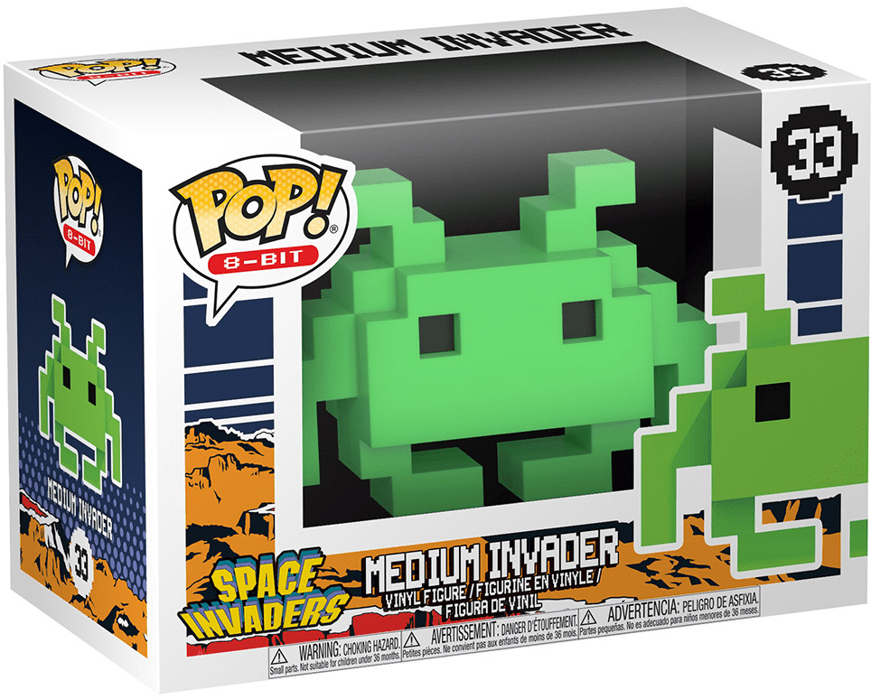 Figurine Pop Space Invaders #33 pas cher : Medium Invader Vert - 8-bit
