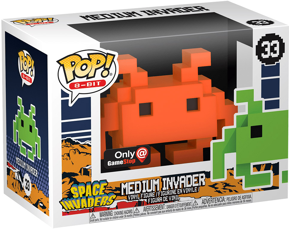 Figurine Pop Space Invaders #33 pas cher : Medium Invader Orange - 8-bit