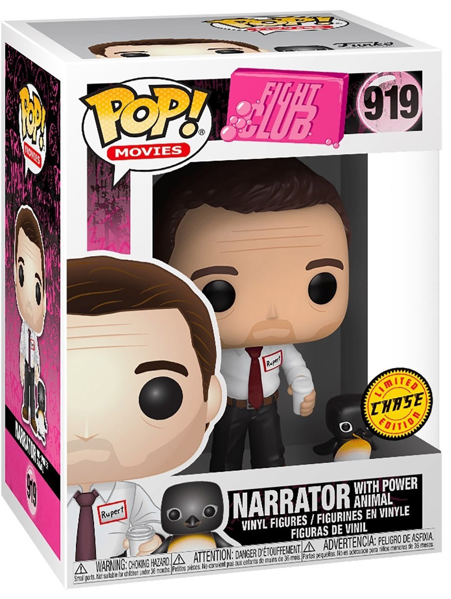 Figurine Pop Fight Club #919 pas cher : Le narrateur avec pingouin [Chase]